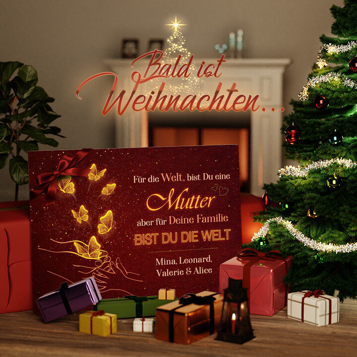 Du bist die Welt - Personalisierbares Leinwandbild | Liebesleinwand.de